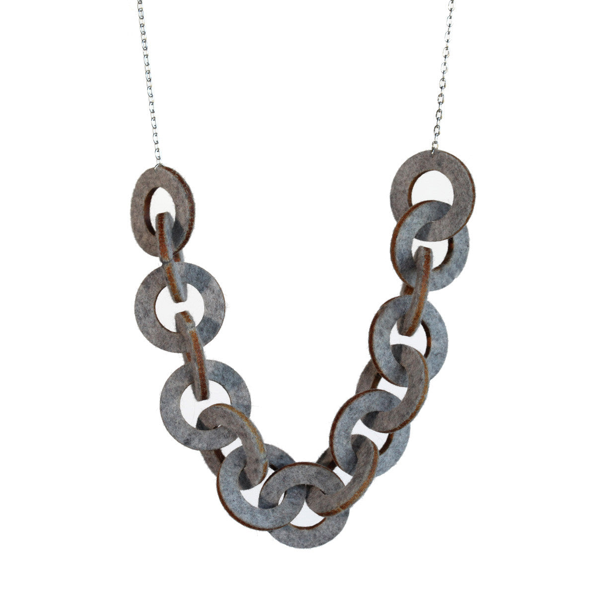 Wool felt chain-link necklace – Amy Pfaffman